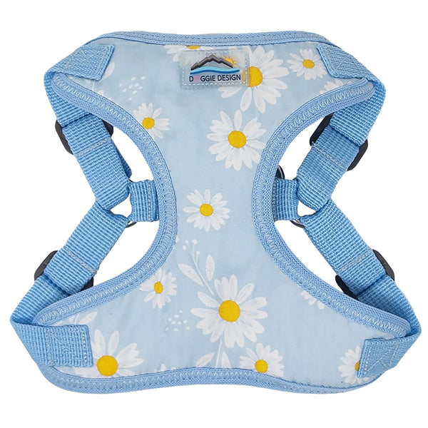 Blue Daisy Wrap & Snap Small Dog Harness - DinkyDogClub